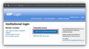 IOP支持CARSI电子资源校外直接访问 - IOP China